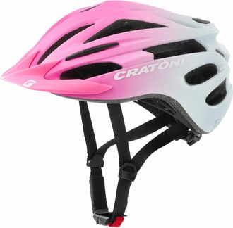 Cratoni Helmets Fahrradhelm f&uuml;r Kinder Pacer JR Mountainbike Jugendhelm Allroundhelm (XS/S (49-55 cm), pink-White)