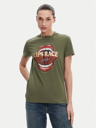 Pinko T-Shirt Trapani 105050 A2D8 Khakifarben Regular Fit