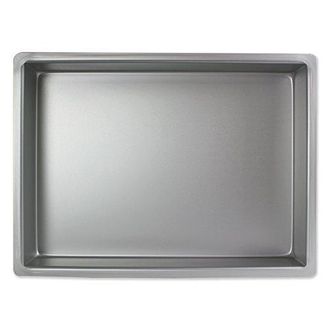 PME Längliche Aluminium-Backform 254 x 381 x 102 mm, 25 x 38 x 10 cm, OBL10154, Silber