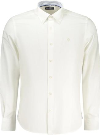 North Sails Homme, Chemises, Blanc, Taille: XL Chemise Oxford avec Logo Brod&eacute;