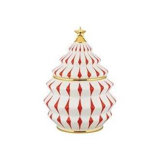 Alessi Boîte à biscuits Delight - Rouge - Porcelaine - Designer Nika Zupanc