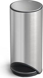 Joseph Joseph 30150 Arc 30L Tretabfalleimer, Leichtes Drücken, Geruchsdicht, Softclose Deckel, Anti-Fingerprint-Beschichtung, Herausnehmbarer Eimer, Rostfreier Stah