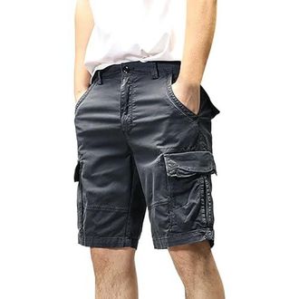Generic Short cargo pour homme - Style d&eacute;contract&eacute; - Entra&icirc;nement d&eacute;t&eacute; - Confortable - Pour lext&eacute;rieur - Couleur unie - Coupe ample, GY2., 38