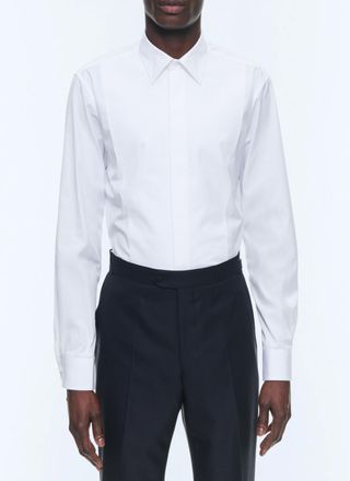 Fursac Chemise ajust&eacute;e &agrave; plastron en coton - Taille 37 - Homme