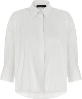 Fabiana Filippi Femme, Blouses et Chemises, Blanc, Taille: 38 FR Poplin Shirt