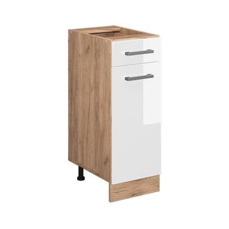 Vicco K&uuml;chenunterschrank R-Line, Wei&szlig; Hochglanz, 30 cm ohne Arbeitsplatte