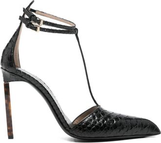 Tom Ford Hohe Schuhe - Pointed-Toe Pumps With Tortoiseshell Stiletto Heel - Gr. 36 (EU) - in Schwarz - f&uuml;r Damen