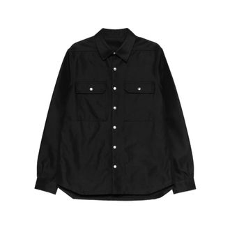 Rick Owens Jacke mit Knopfleistentasche auf der Brust - - Jackets - Herren - Schwarzk - XL