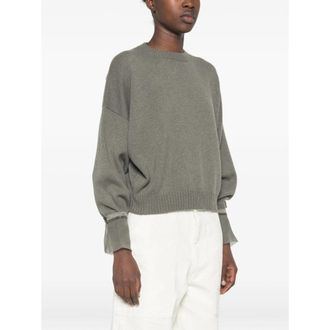 Brunello Cucinelli Monili-Embellished Cuffs Sweater - Gray