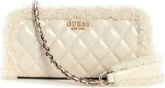 Guess sac &agrave; &eacute;paule bandouli&egrave;re Cristi Top Zip Crossbody Bag Bone &eacute;cru