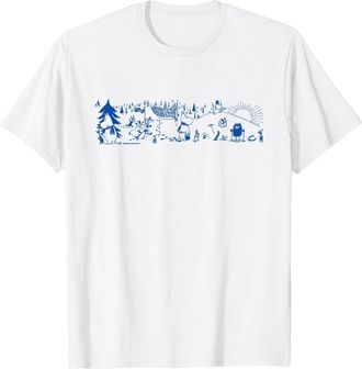 Moomin Blue Wintersportspiele T-Shirt