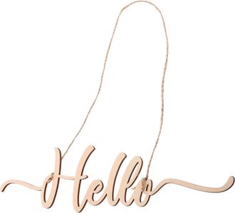 Cabilock Holz Willkommensschild für Haustür Hängend mit Seil Rustikales Landhaus Wanddekoration Bruchfest für Café Restaurant Büro