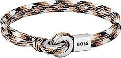 BOSS Jewelry Bracelet en Nylon pour Homme Collection THAD SPORT Couleurs Noir, Marron et Blanc - 1580471M
