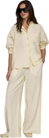 10 Days Femme, Pantalons, Beige, Taille: 38 FR Pantalon Large D&eacute;contract&eacute;
