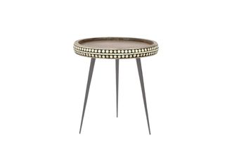 Möbelando Beistelltisch JANA aus Massivholz Mango in braun. Abmessungen (BxHxT) 35x42x35 cm