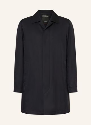 Ermenegildo Zegna Zegna Regenmantel Motorin 300 blau