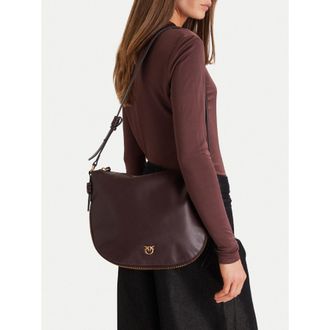 Pinko Handtasche PINKO Hobo Zip Around Classic Ai 25-26 PLTT 105113 A0QO Dunkelrot