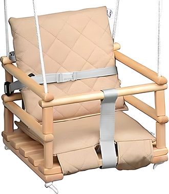 Skyline Furniture Holz Babyschaukel, Kinderschaukel, Schaukel für Kinder Schaukel 3 in 1 + SICHERHEITSGURT, Kleinkindschaukel, Baby schaukel und Schaukelsitz, Kinder sc