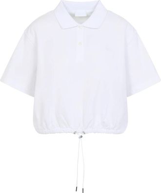 Moncler Femme, Tops, Blanc, Taille: 36 FR Polo &agrave; Manches Courtes