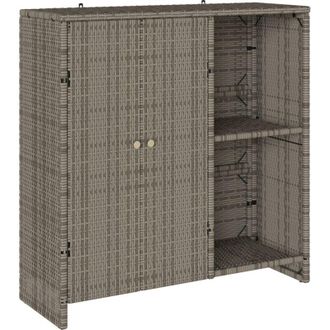 vidaXL Armoire de rangement avec stockage Gris 100 x 36 x 102 cm Rotin Vidaxl