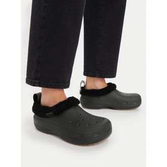Crocs Pantoletten Crocs Classic Lined Shorty 211380 Schwarz