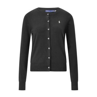 Polo Ralph Lauren Logo Strickjacke - - Knitwear - Damen - Schwarzk - L