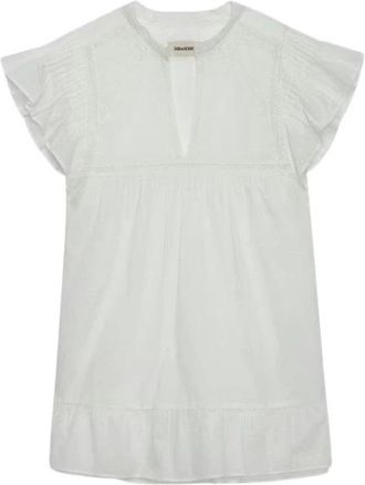 Zadig&Voltaire Femme, Blouses et Chemises, Blanc, Taille: 36 FR Coton Top
