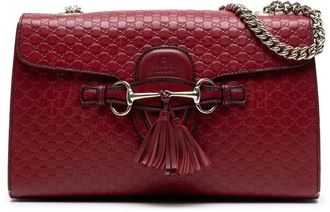 Gucci Hobo Bags - Medium Microguccissima Emily Shoulder Bag - Gr. unisize - in Rot - für Damen