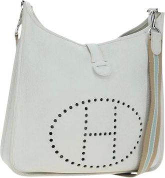 Herm&egrave;s Sac bandouli&egrave;re vintage doccasion - Femme - Pre-owned - Blanc - Taille: ONE Size