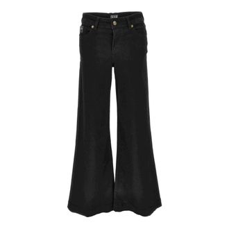 Versace Jeans Couture Femme, Jeans, Noir, Taille: W26 Pantalon à Jambes Larges
