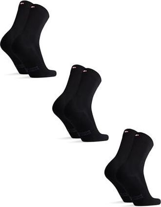Danish Endurance Chaussettes en Fibre de Bambou, Homme Femme, 3 Paires, Noir, 35-38