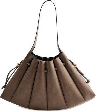 Themoirè sac porté épaule à design drapé - Marron