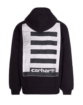 Carhartt Work in Progress Mens Sweatshirt Archive Lines Black Cotton Polyester Sweatshirts Sweater