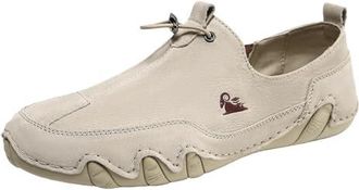 Generic Chaussures de conduite en cuir pour homme Chukka - Chaussures de sport confortables &agrave; enfiler pour les loisirs et la randonn&eacute;e, kaki1., 38 2/3 EU