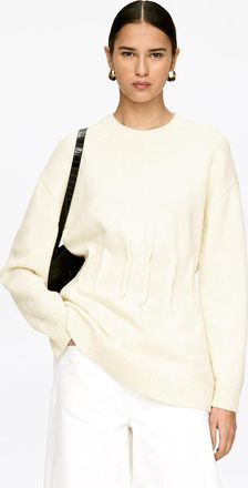 Arket Taillierter Pullover -Wei&szlig;