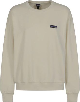 Patagonia Femme, Sweatshirts et sweats &agrave; capuche, Blanc, Taille: 42 FR Daily Crew