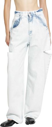 Maison Margiela Bleached Cut-out Jeans