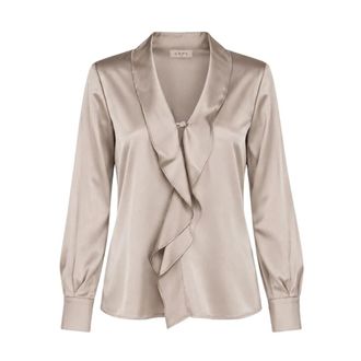 Marella Blouse Emmaggravi - Femme - Blouses et Chemises - Beige - Taille: 42 FR