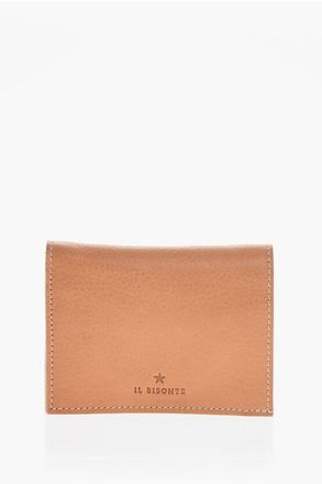IL BISONTE Textured Leather Wallet with Zip size Unica
