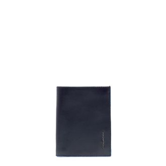 Piquadro Blue Square Vertikales Trifold Portemonnaie - - Accessories - Herren - Blau - ONE SIZE