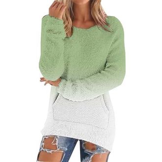 Generic Pull décole bleu marine à col en V pour filles - Pull de Noël pour femme - Pull à manches longues pour femme - Pull tendance pour femme - Pull décontr
