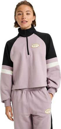 Roxy Essential Energy Boxy Half Zip - Sweatshirt for Women - Sport-Top - Frauen - XL - Lila