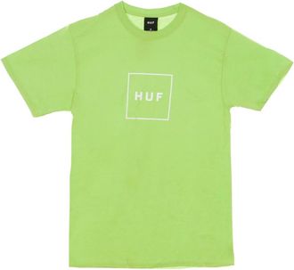 HUF Gr&uuml;nes Box Logo T-Shirt - - Tops - Herren - Gr&uuml;n - XL