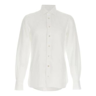 Borriello Nigel Leinenhemd - - Shirts - Herren - Wei&szlig; - 3XL