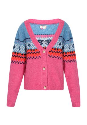 Izia Strickjacke Damen Fuchsia Mehrfarbig