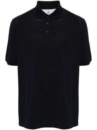 Brunello Cucinelli polo en coton piqué - Bleu