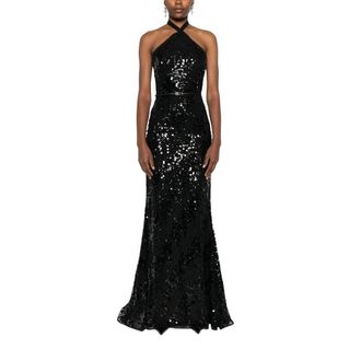 Elie Saab Femme, Robes, Noir, Taille: 36 FR Robe Élégante Noire D0807