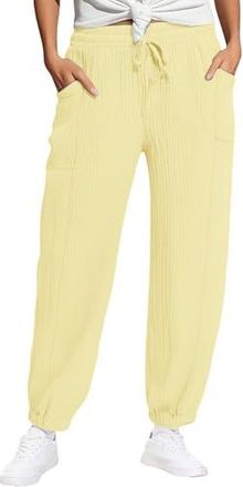 Generic Pantalons Running Femme Chic D&eacute;t&eacute; Long Pants &Eacute;lastique Relax Fit D&eacute;tente Sweatpant Respirant Confortable V&ecirc;tement Fluide Classique Taille Haute 2026 P