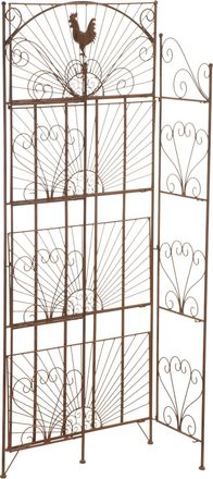 Clp Standregal Mia aus Eisen, Klappregal mit 4 Ablagefächern im Landhausstil, erhältlich, Farbe:antik braun