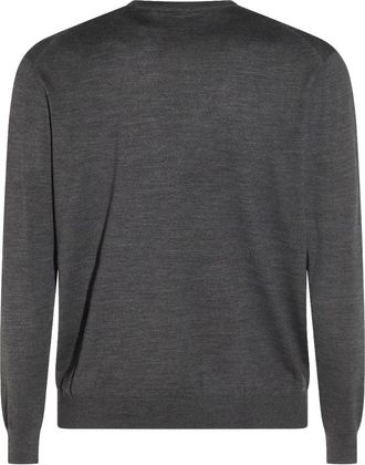 Malo Virgin Wool Crew Neck Sweater - Gray